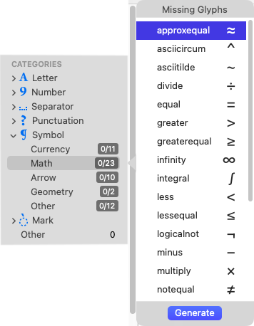 Adding glyphs to your font | Glyphs