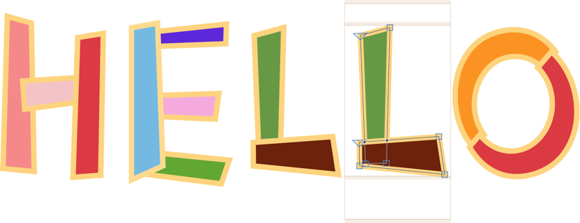 Creating an SVG color font | Glyphs