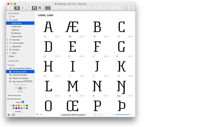 Making small caps | Glyphs