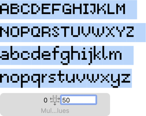 Creating a pixel font | Glyphs