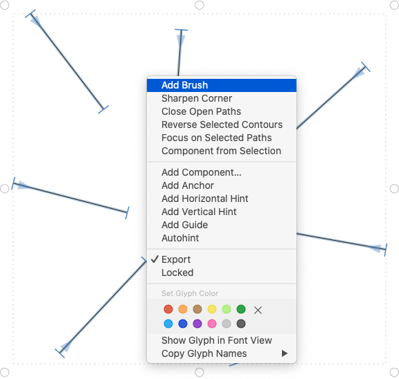 Reusing shapes: brushes | Glyphs