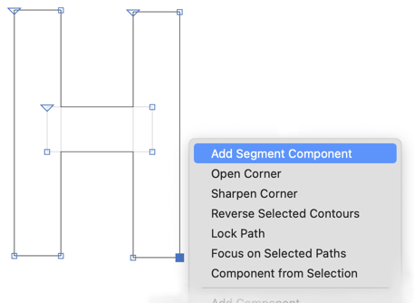 Reusing shapes: segment components | Glyphs